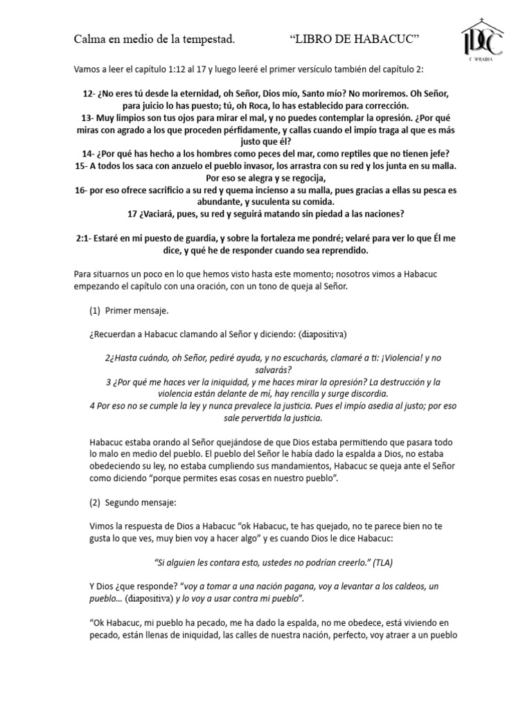 3 Calma en Medio de La Tempestad 1.12-17 | PDF