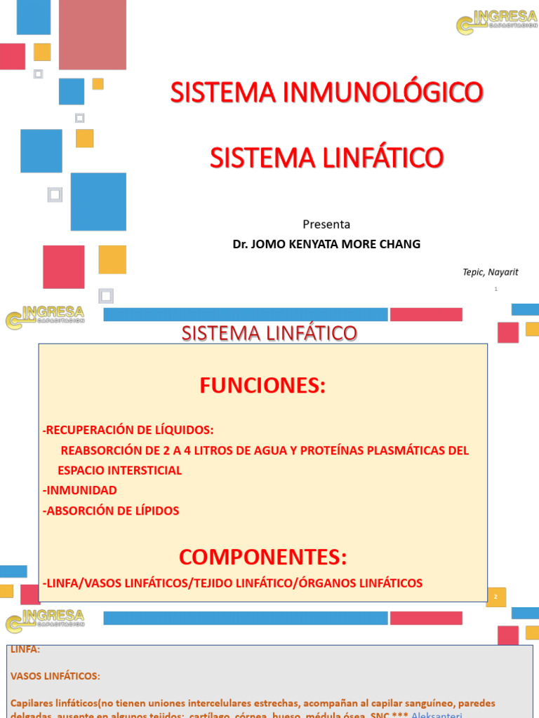 Sesion 7 Sistema Inmunologico Linfatico | Descargar gratis PDF | Sistema linfático | Linfocitos