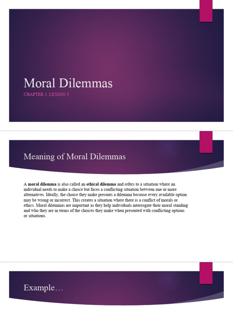 ETHICS Moral Dilemma | PDF