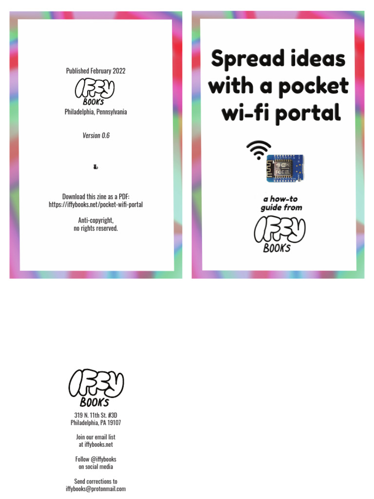 Iffy Books Pocket Wifi Portal Zine Print | PDF | Installation (Computer ...