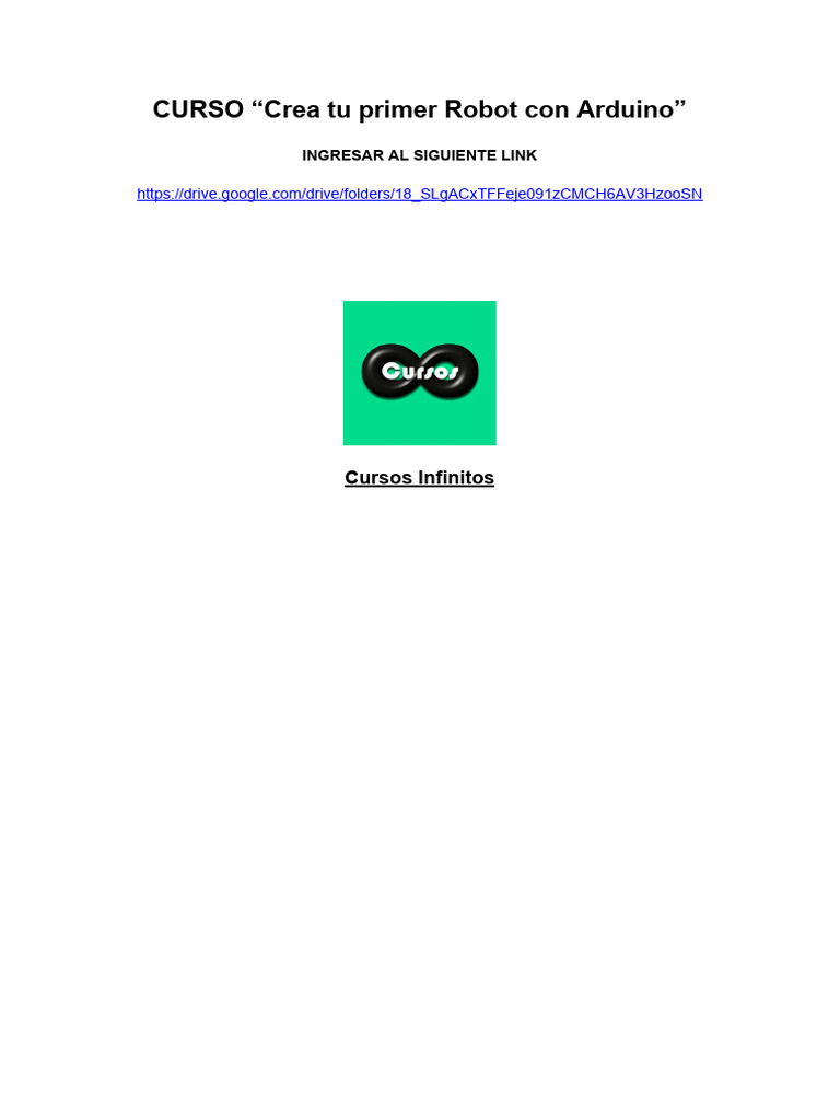 CURSO "Crea Tu Primer Robot Con Arduino" | PDF | Informática | Tecnología