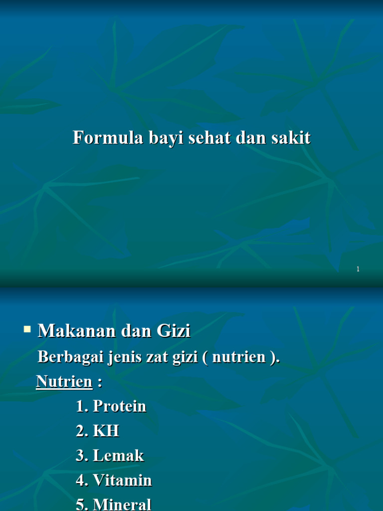 Formulas For The Healthy & Sick | PDF