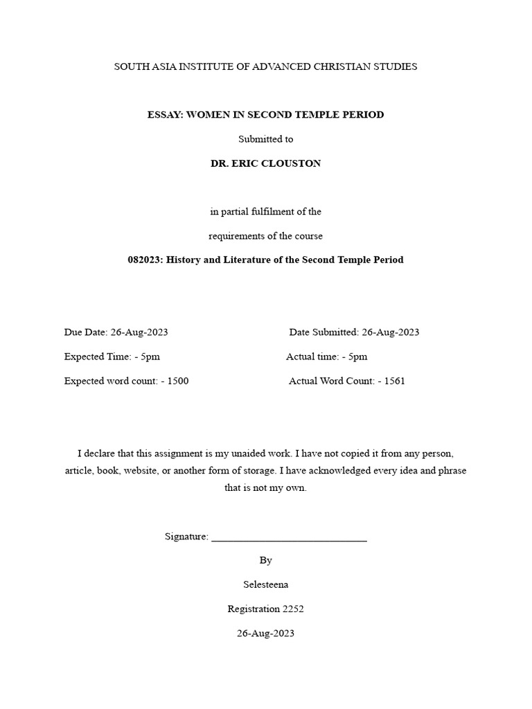 Steena Women in STP EC Comments 280823 | Download Free PDF | Pharisees ...