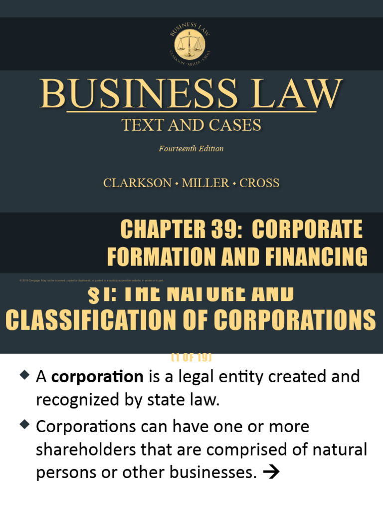 Clarkson14e PPT ch39 | PDF | Stocks | Securities (Finance)