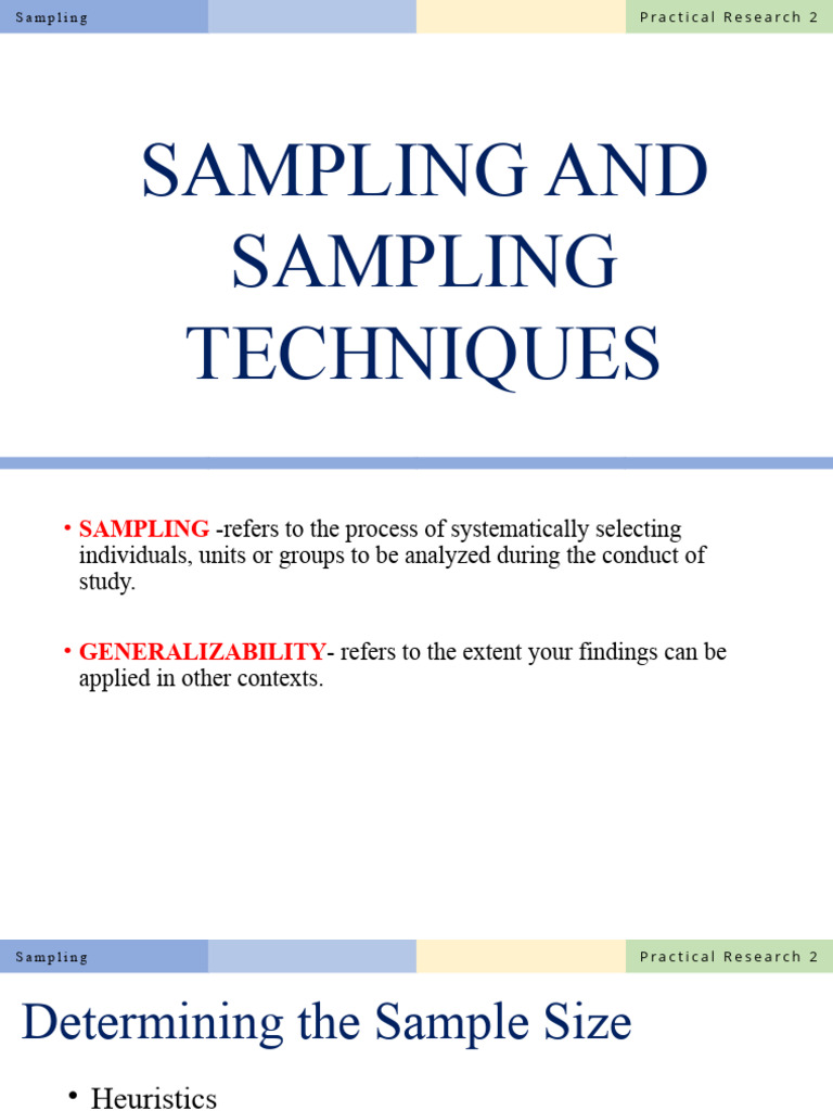 PR2 Lesson 10 Sampling and Sampling Techniques | PDF | Sampling (Statistics) | Probability And ...