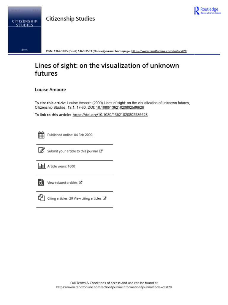 Lines of Sight On The Visualization of Unknown Futures | Download Free PDF | Perception | Attention
