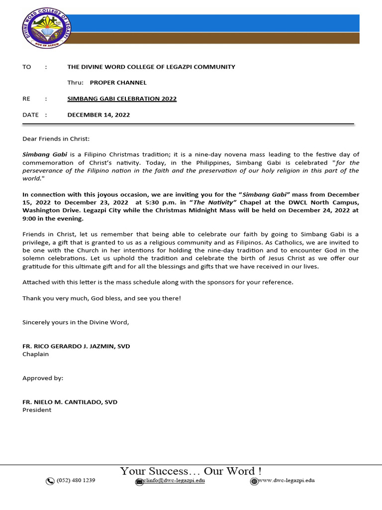 Simbang Gabi Mass Schedule 2022 | PDF | Mass (Liturgy) | Christian ...