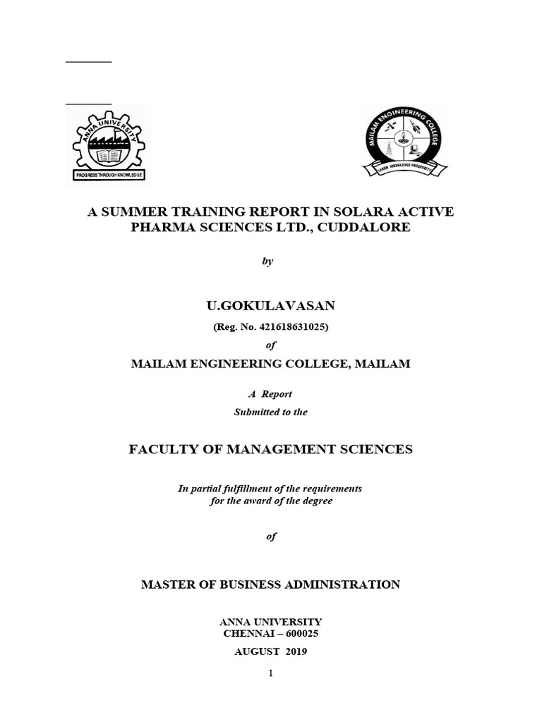 Summer Training Report Format 2019 Phas 4 | PDF | Human Resource ...