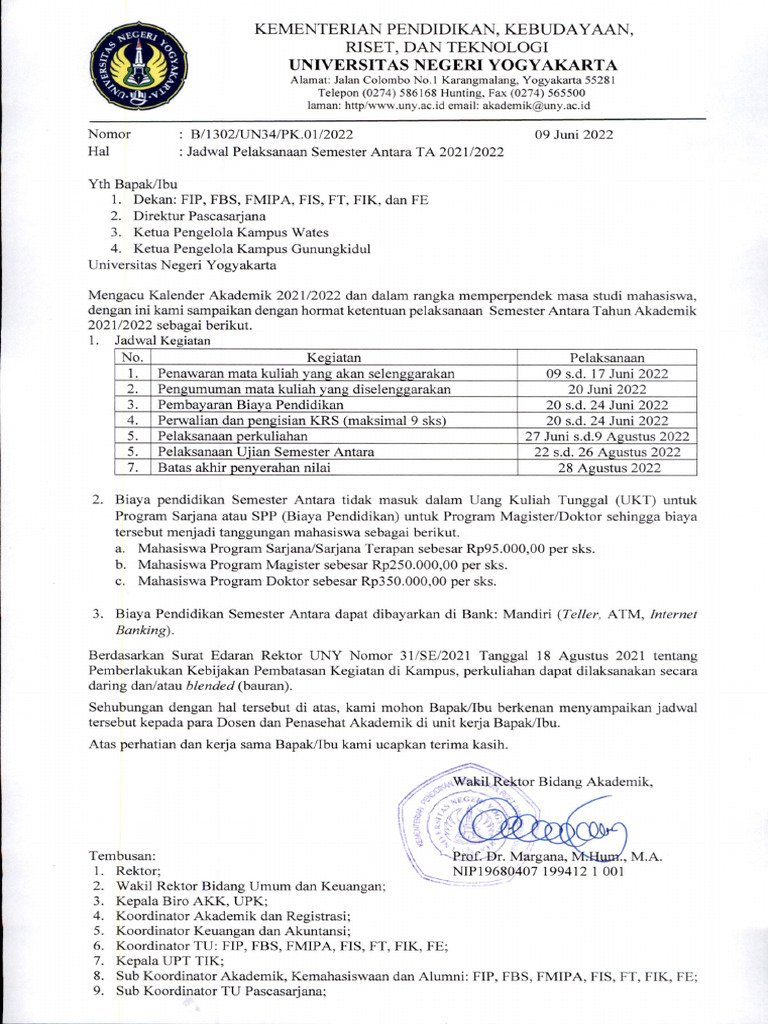1302 Jadwal Pelaksanaan Semester Antara TA 2021,2022 | PDF 1302 Jadwal Pelaksanaan Semester Antara TA 2021,2022 | PDF
