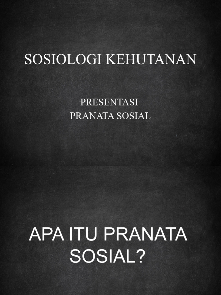 Pranata Sosial dalam Kehidupan Masyarakat | PDF | Gaya Hidup