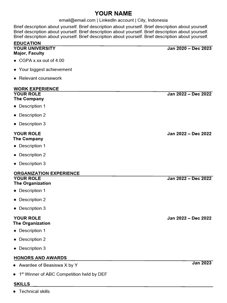 Template CV by Adam | PDF