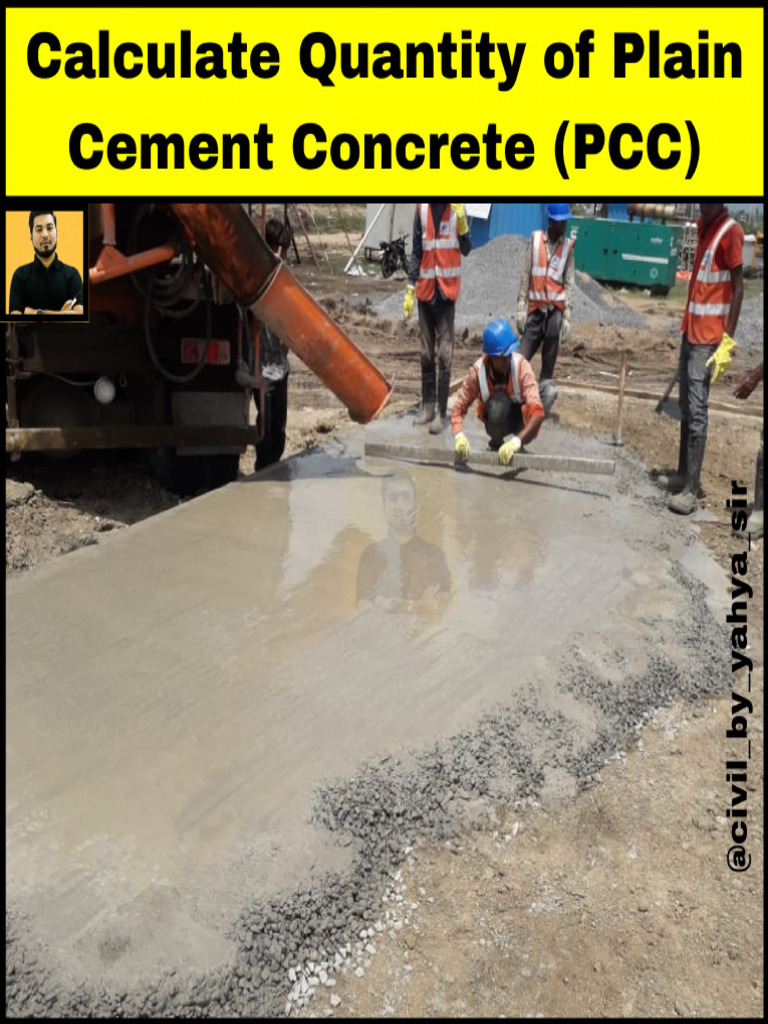 Calculate Quantity of Plain Cement Concrete (PCC) QS | PDF