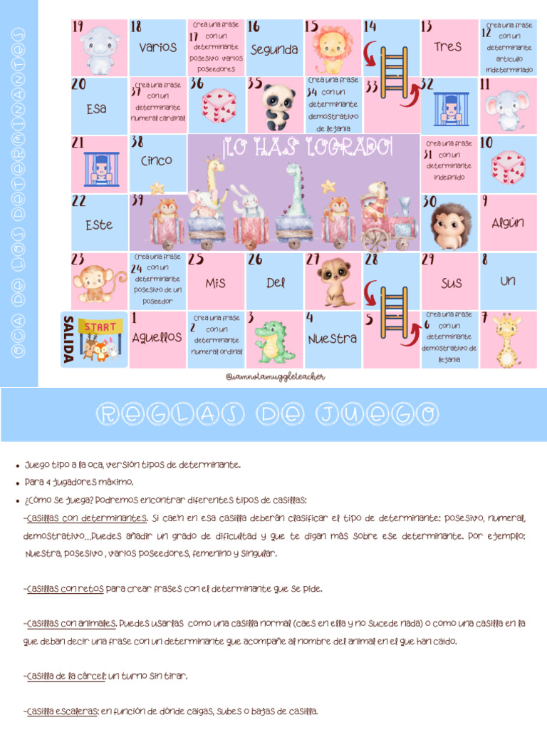 Oca de los Determinantes Editable | PDF
