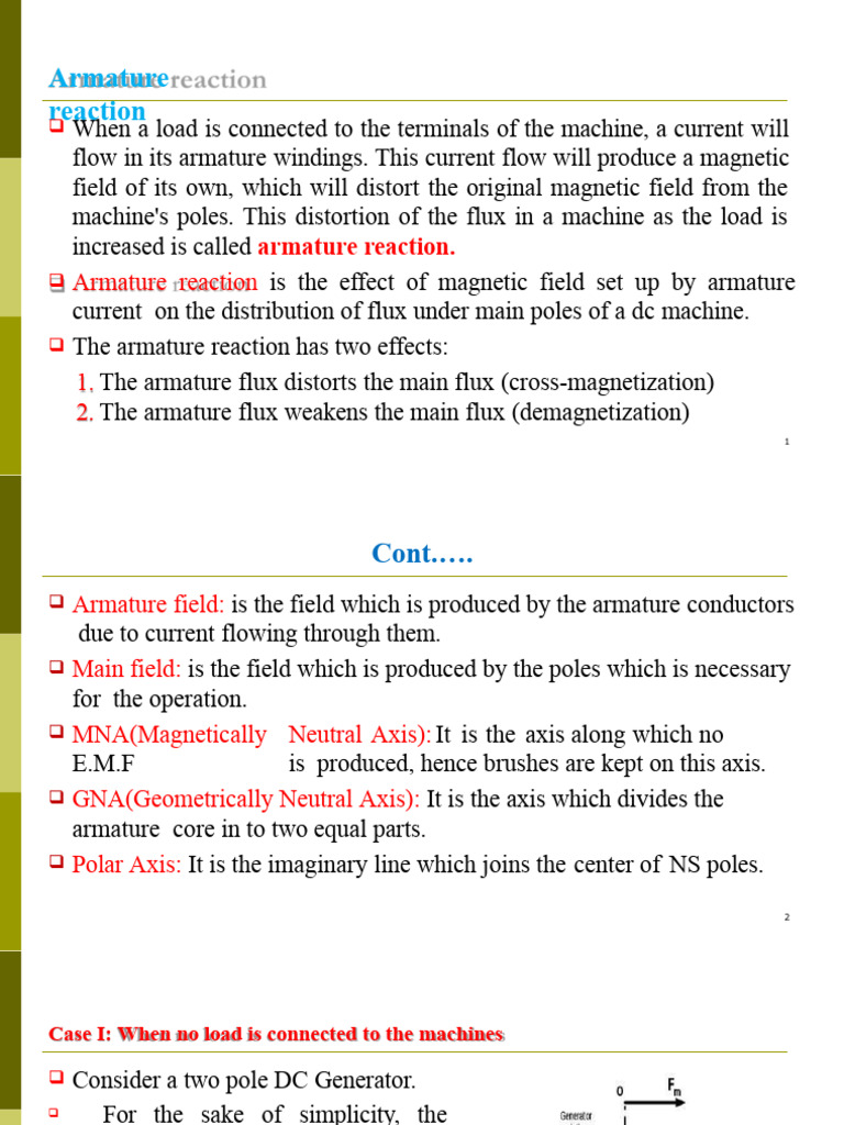 Armature Reaction of DC Machines | PDF | Electrical Equipment | Electricity