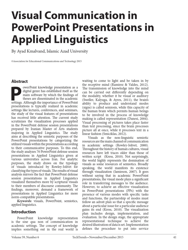 PowerPoint Visuals in Linguistics | PDF | Communication | Semiotics