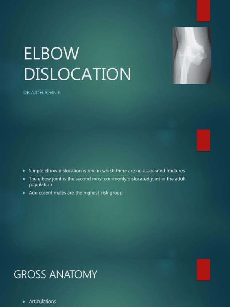 Elbow Dislocations | PDF