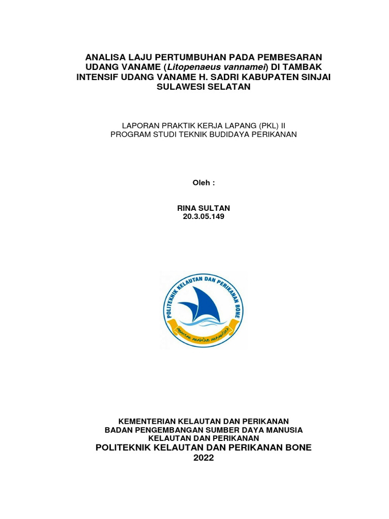 Revisi Laporan PKL Ii Rina Sultan TBP C | PDF | Bisnis | Sains & Matematika