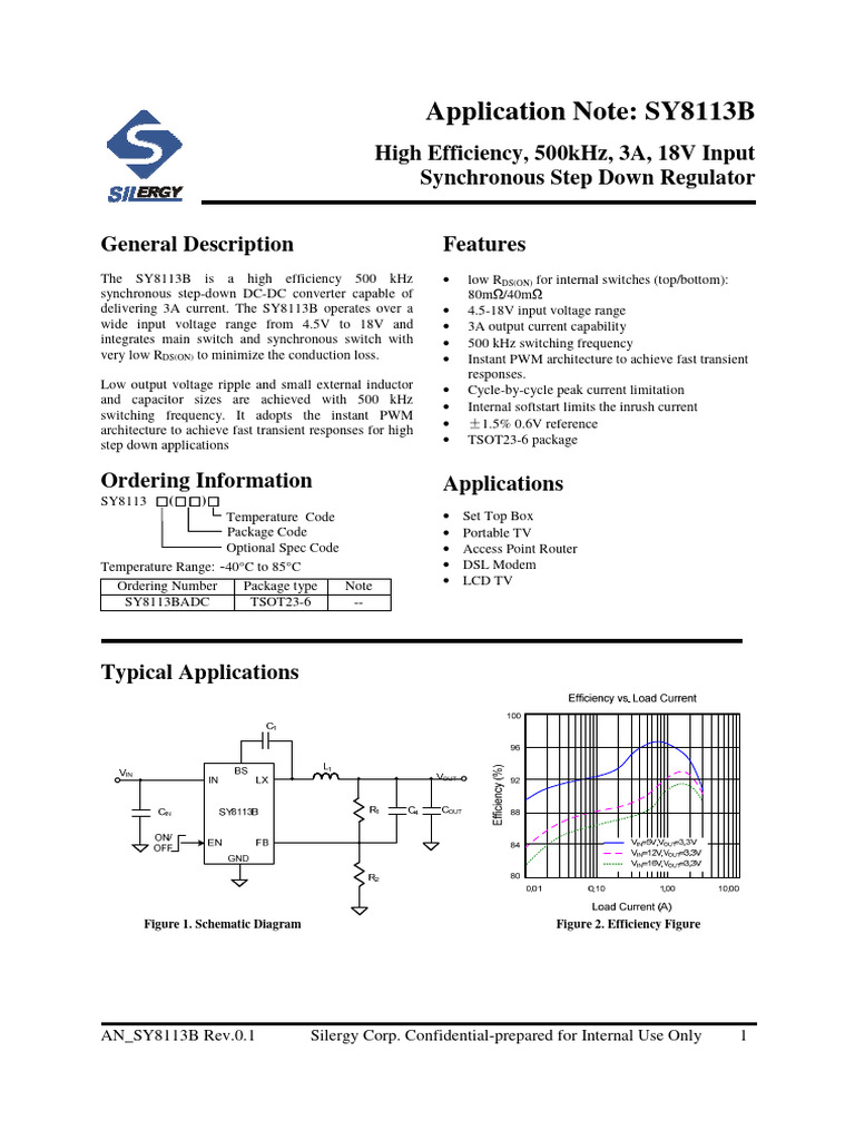 SY8113B Silergy | PDF