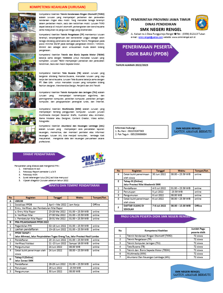 Brosur SMK N Rengel. | PDF