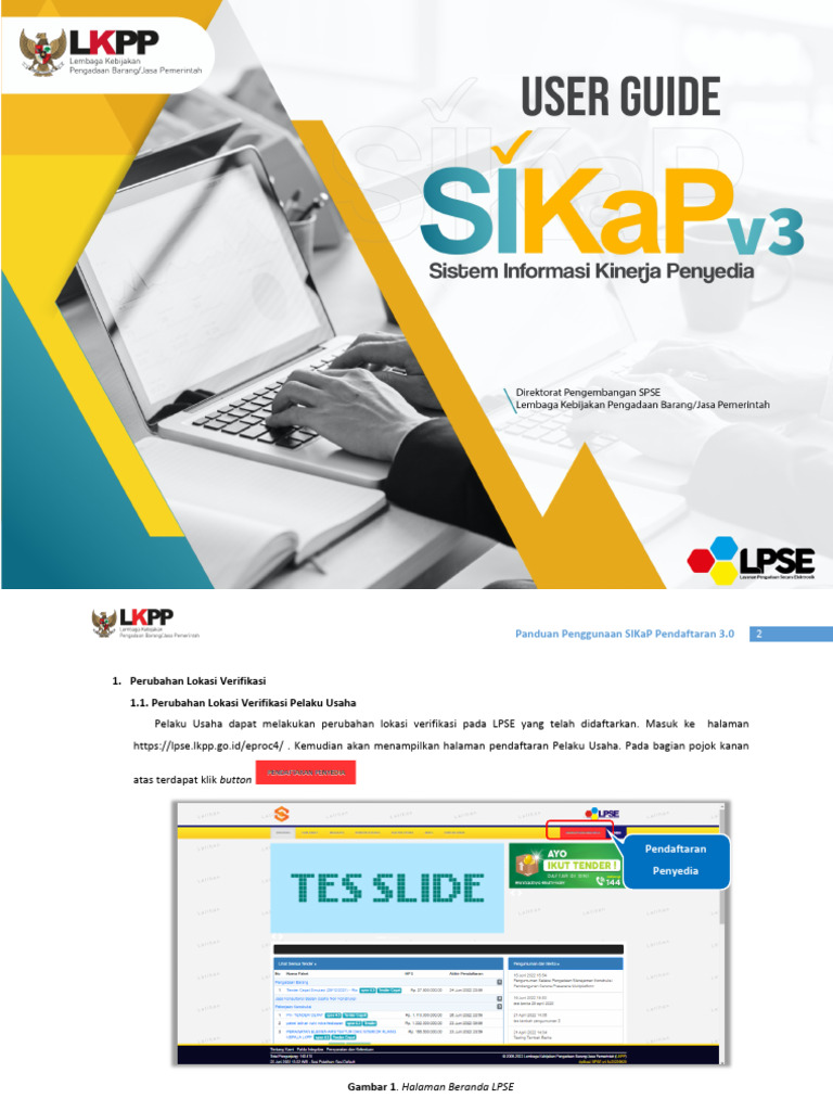 Panduan SIKaP 3.0: Verifikasi LPSE | PDF