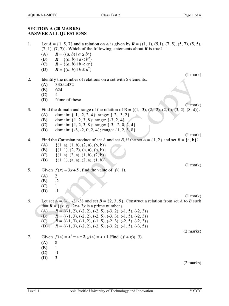 Sample Test 2-QP (VE) | PDF
