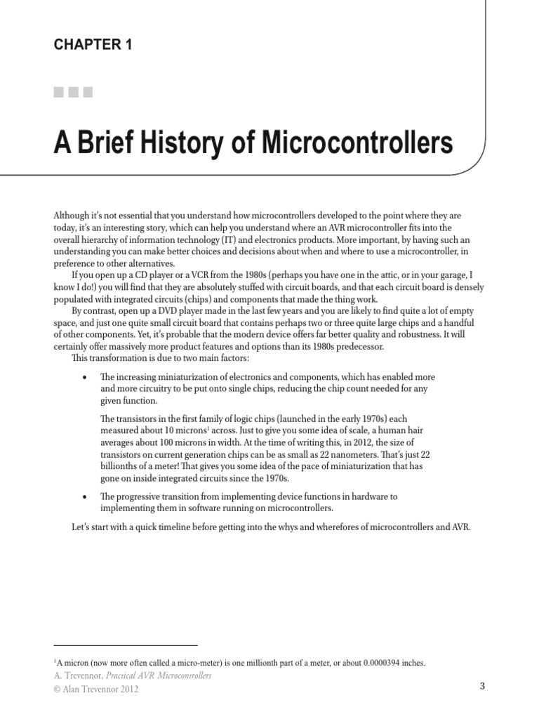 A Brief History of Microcontrollers | PDF | Microcontroller | Integrated Circuit