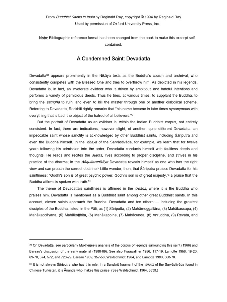 Reginald Ray@Devadatta | PDF | Lotus Sutra | Mahayana