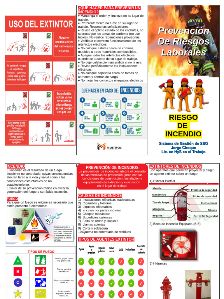 Folleto Riesgo de Incendio | PDF