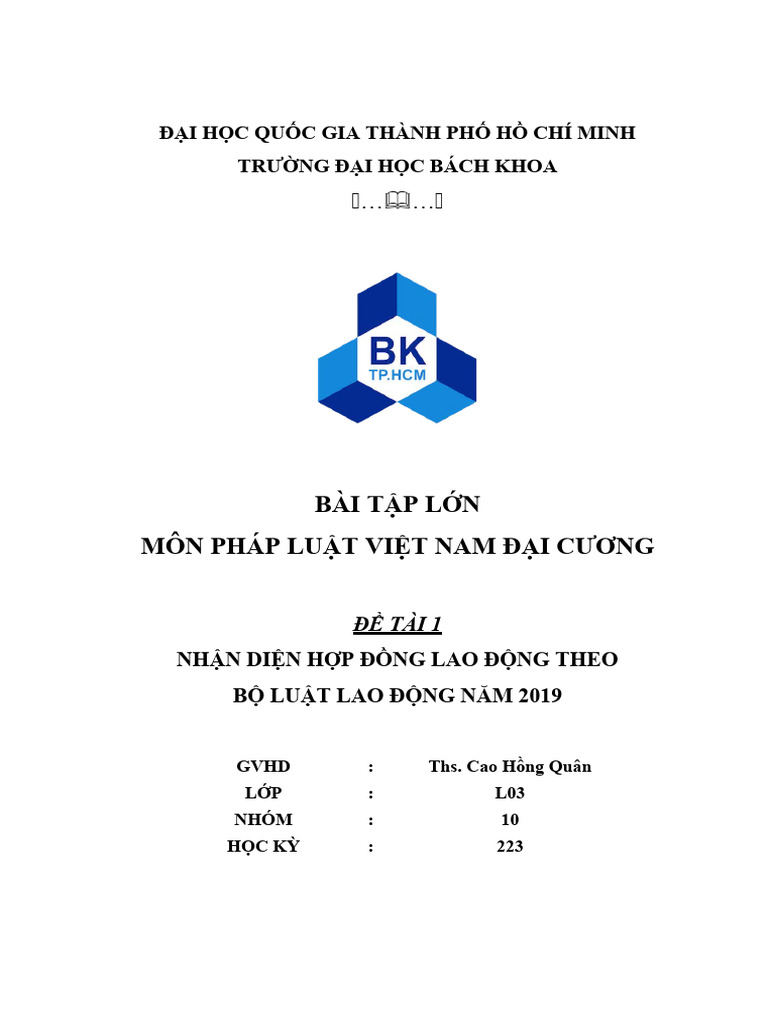BTL Nhóm 10 - L03 | PDF