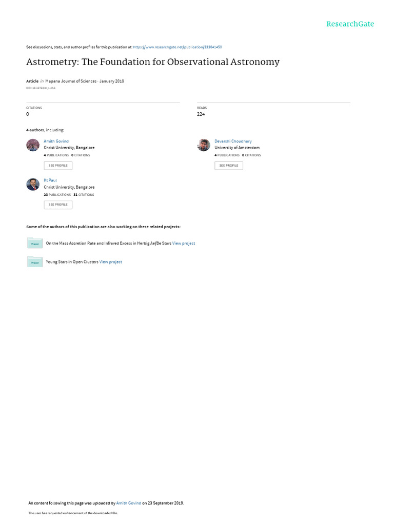 01 Amith | PDF | Astronomy | Physical Sciences