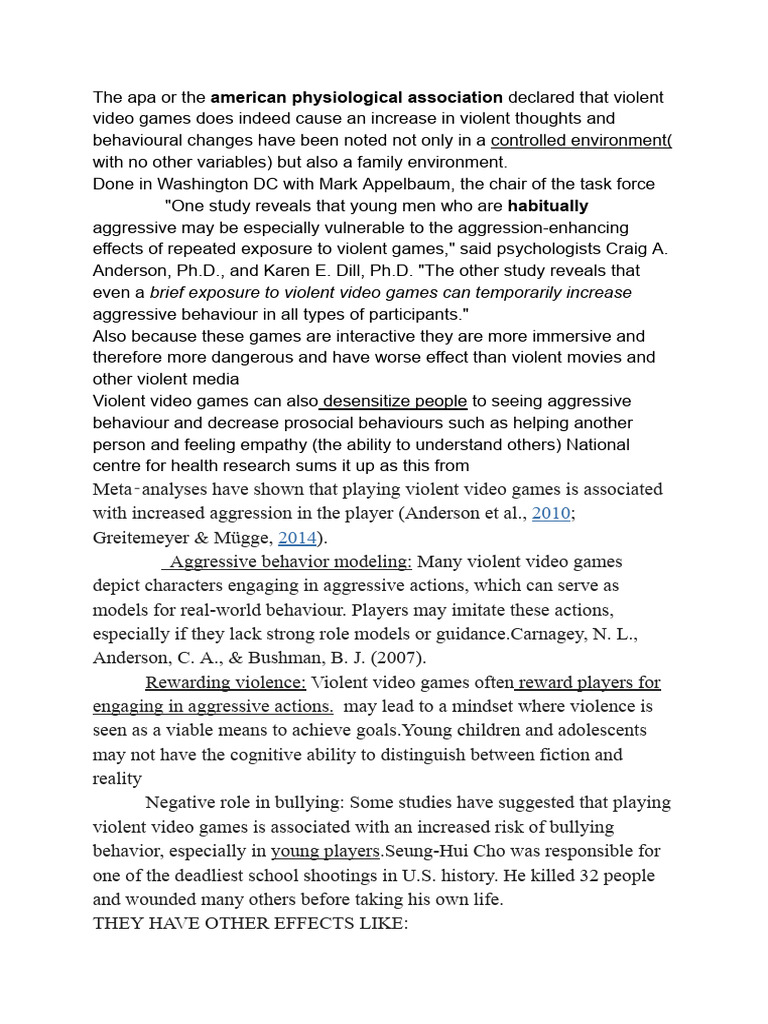 DEBATE | PDF | Violence | Video Games