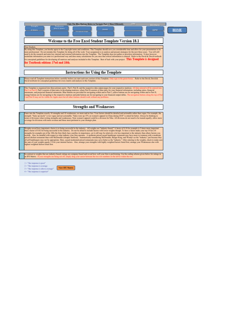 Strategic - Management - Template FORD PART 1 | PDF | Equity (Finance ...