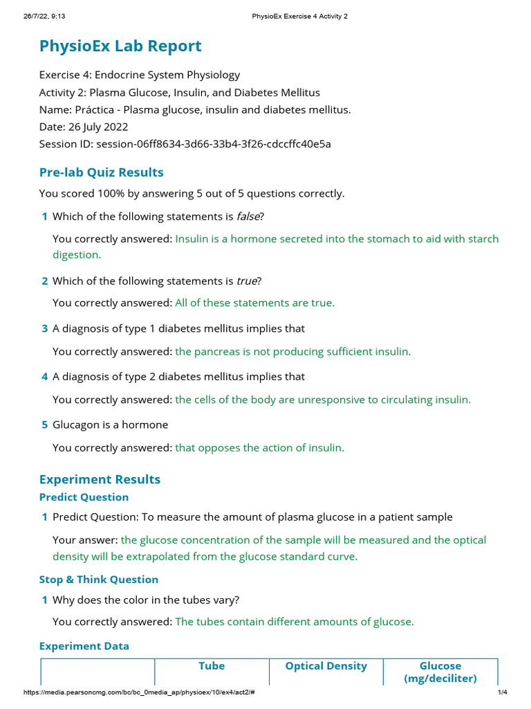 Endocrine Physiology Lab Insights | PDF | Insulin | Diabetes