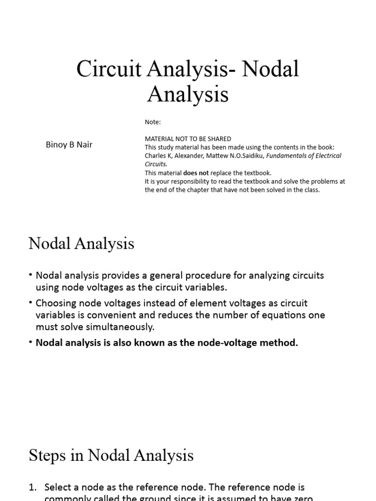 15 Circuit Analysis Nodal Analysis | PDF | Electrical Network | Voltage