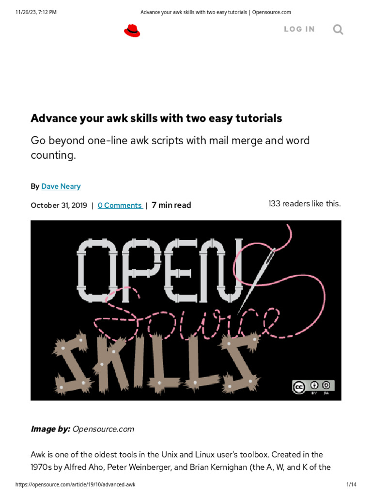 Advance Your Awk Skills With Two Easy Tutorials | PDF | Software Development | Software