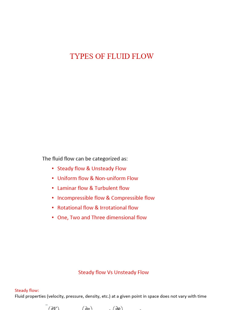 Types of Fluid Flow | PDF | Fluid Dynamics | Vortices