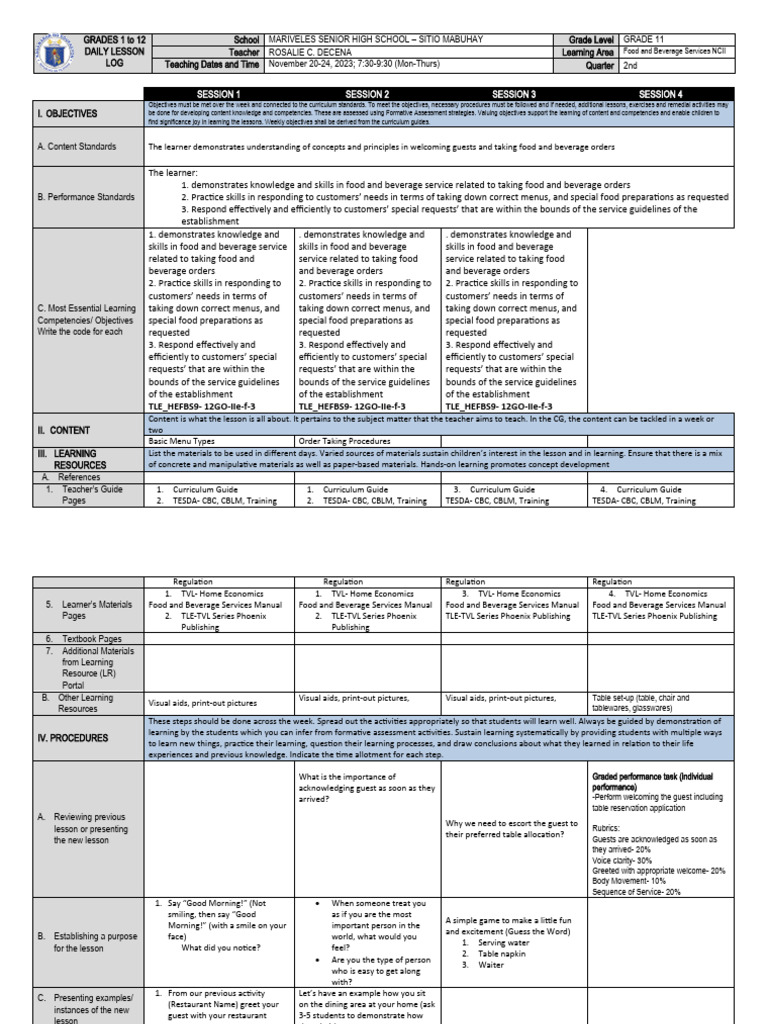 FBS WEEK-1-2 (2nd QTR) | PDF