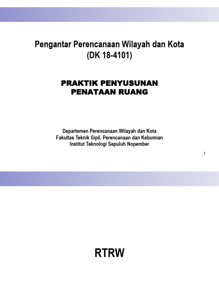 Modul Praktek Penyusunan Tata Ruang | PDF