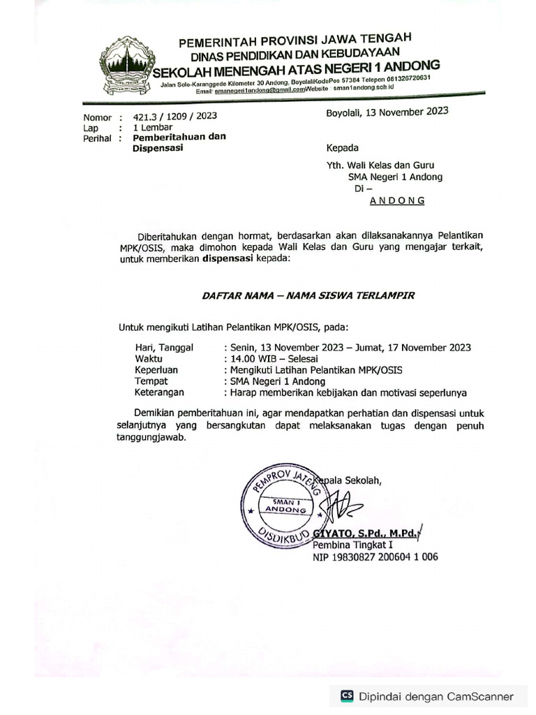 Dispen MPK-OSIS | PDF