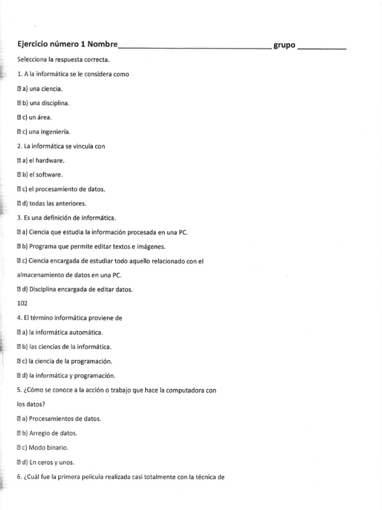 Ejercicio Informatica I | PDF