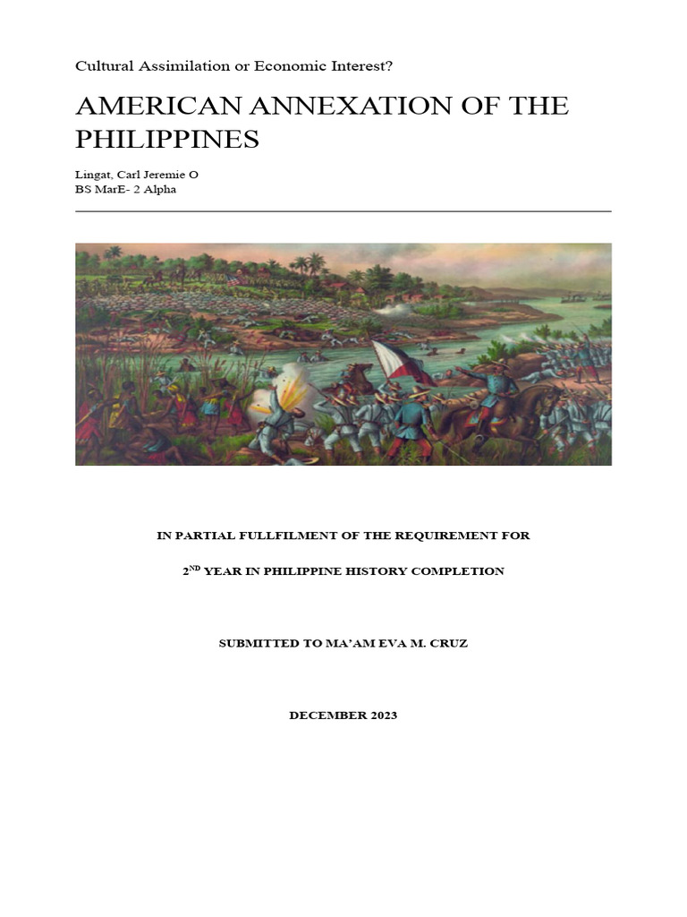American Annexation of The Philippines | PDF | Philippines | The United ...