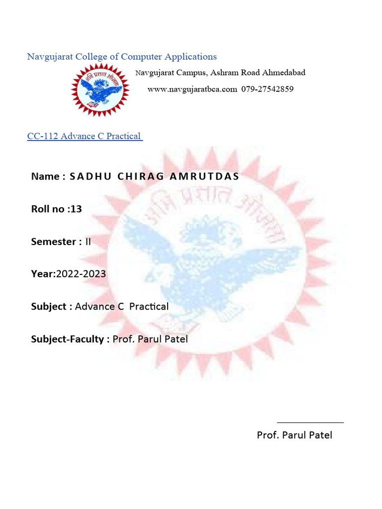 Bca-Sem-2 C Program File | PDF