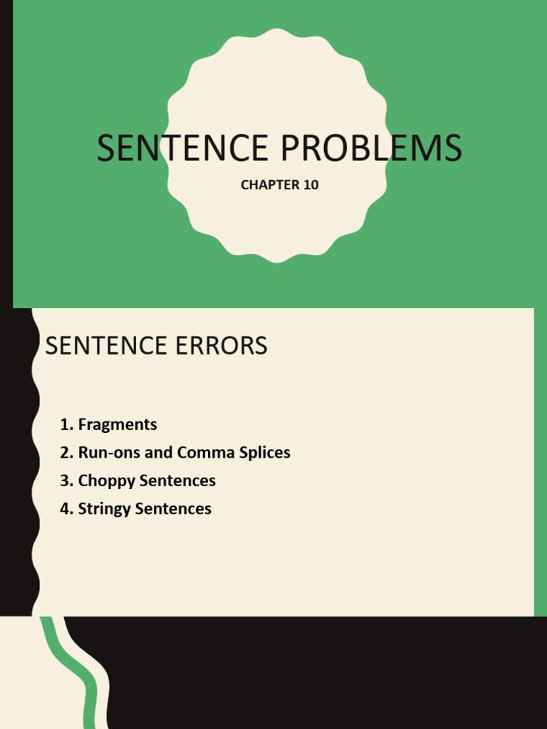 Sentence Problems | Download Free PDF | Syntax | Linguistics