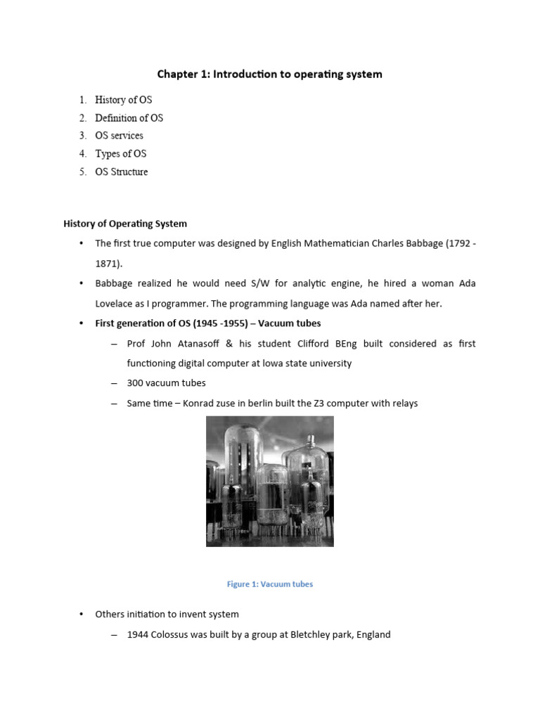 Chapter 1 Handout Operating System Pdf Java Virtual Machine Operating System