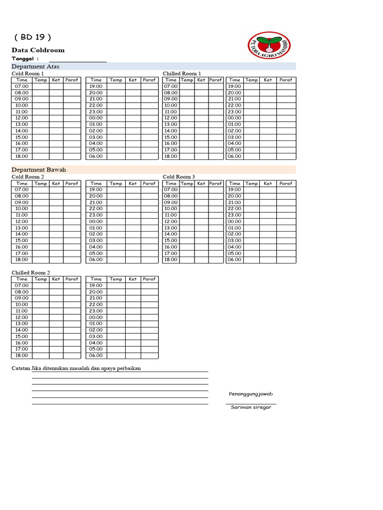 32. Check List Chilled RoomCold Room | PDF