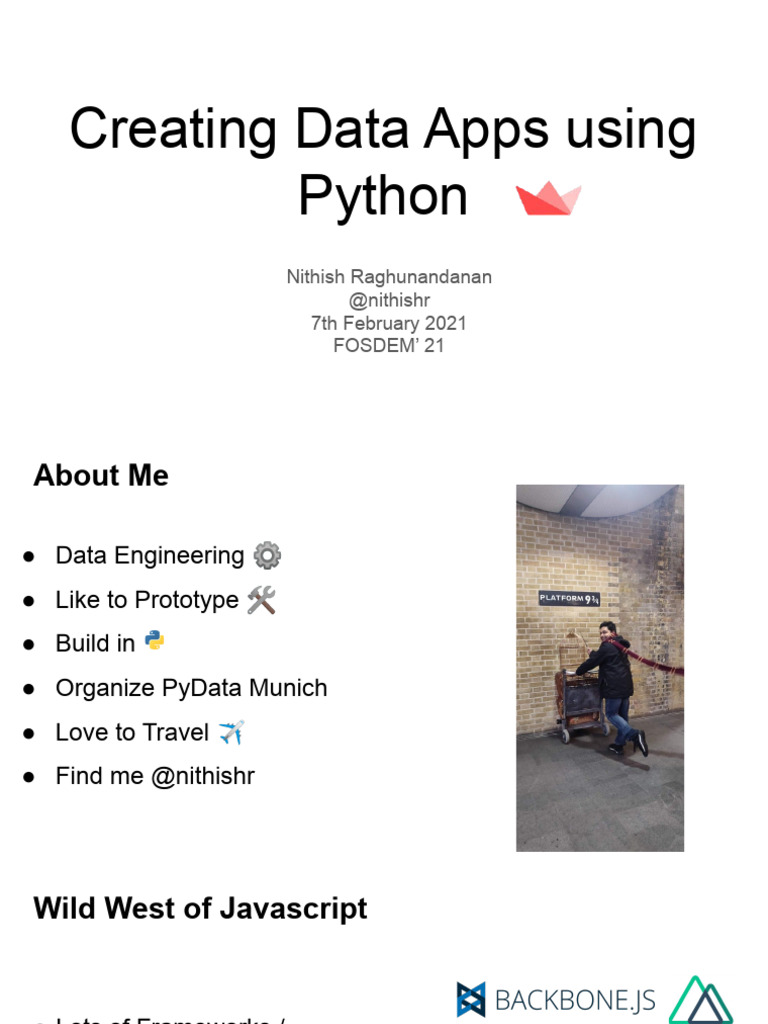Creating Data Apps in Pure Python | PDF | Web Application | User Interface Creating Data Apps in Pure Python | PDF | Web Application | User Interface
