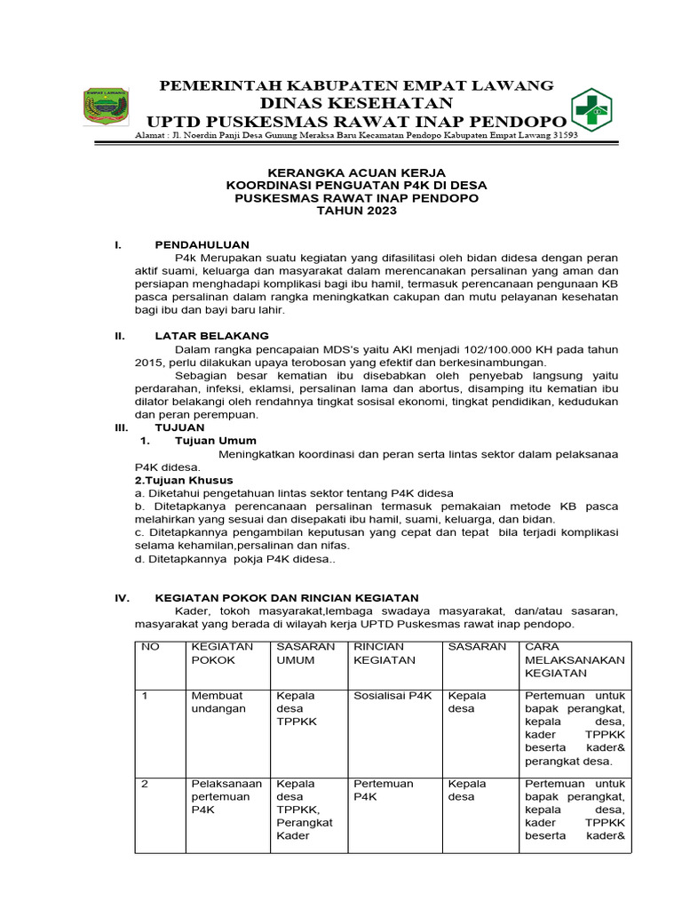 KAK P4k Didesa | PDF