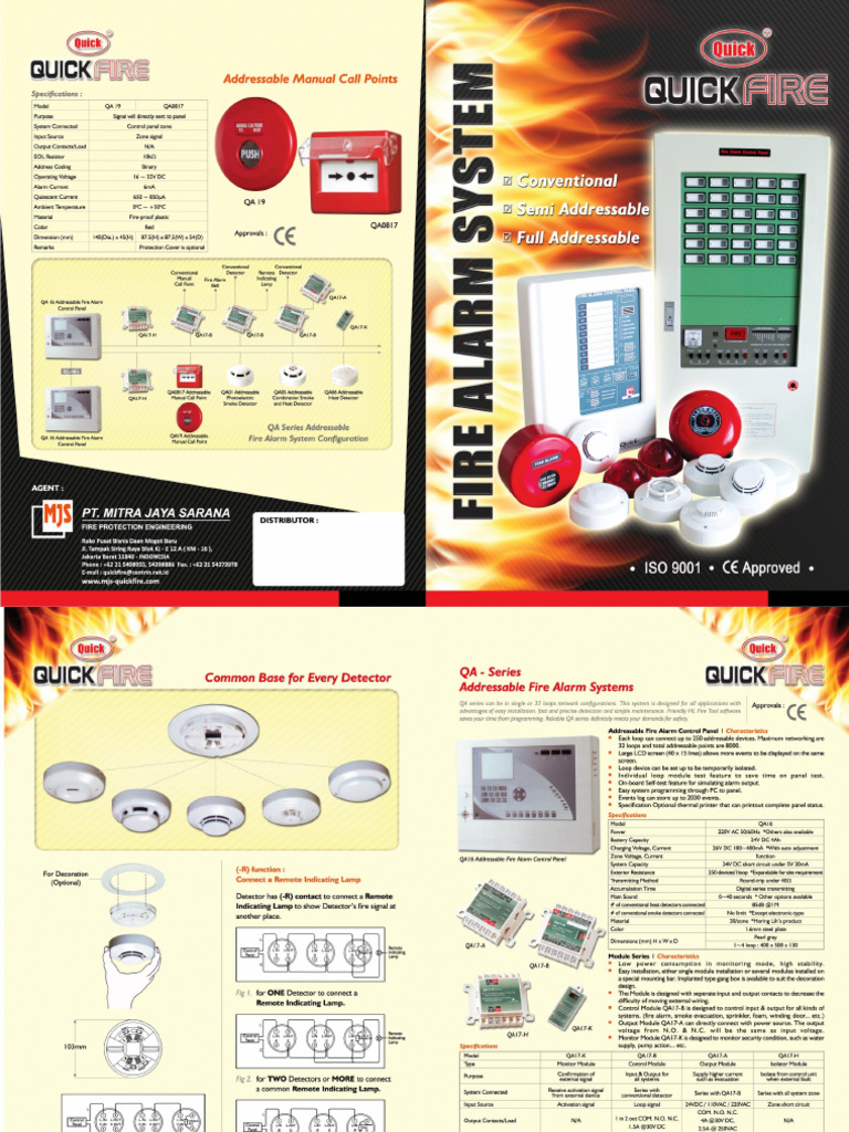 BROSUR FIRE ALARM QUICKFIRE Standart | PDF