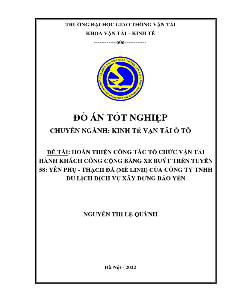 (123doc) Do An Tot Nghiep Kinh Te Van Tai o To Dai Hoc Giao Thong Van ...