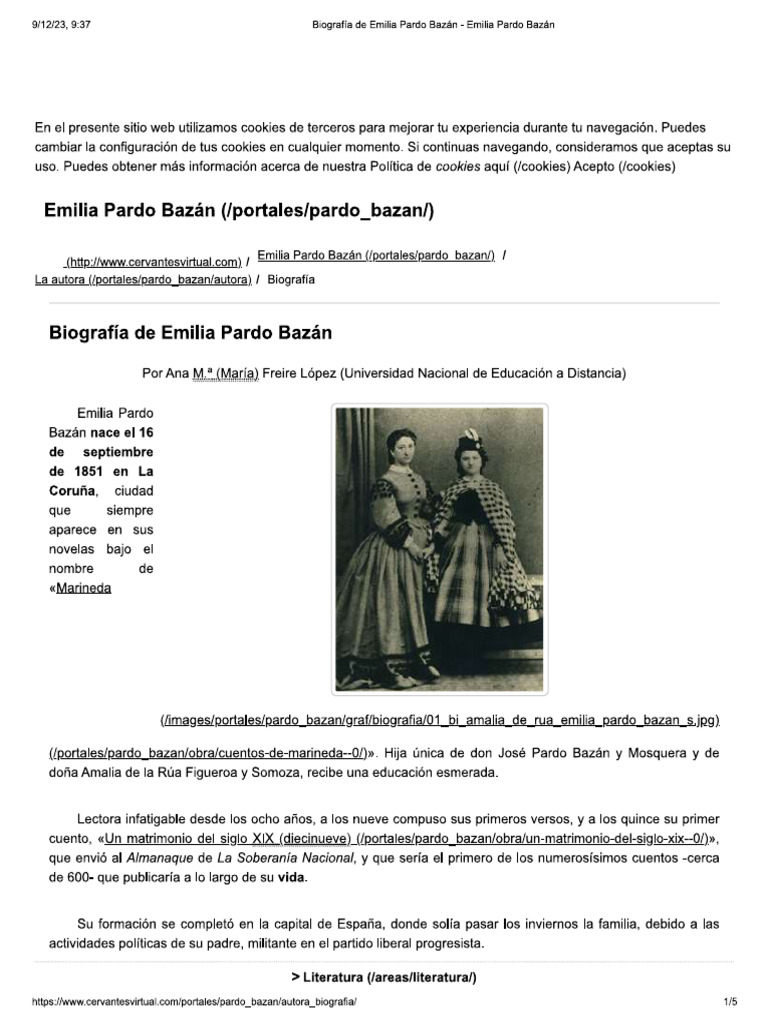 Emilia Pardo Bazán Biografía | PDF
